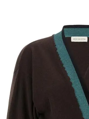 Dries Van Noten Toma' Sweater With Crossed Closure - Brown