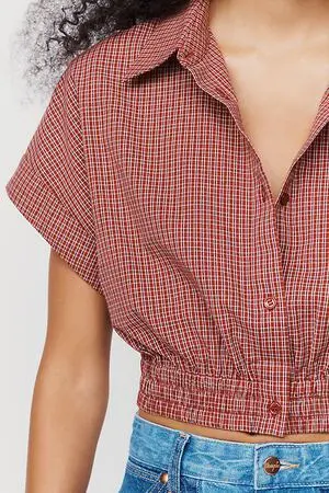 ELODIE Florence Cropped Shirt Top