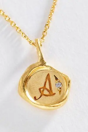 SIRCIAM Monogram Wax Stamp Necklace A