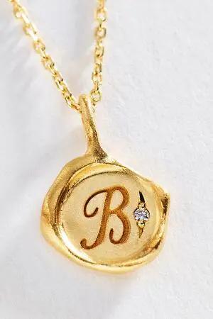 SIRCIAM Monogram Wax Stamp Necklace B
