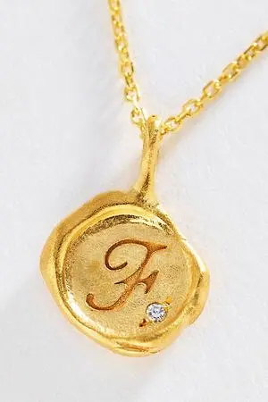 SIRCIAM Monogram Wax Stamp Necklace F