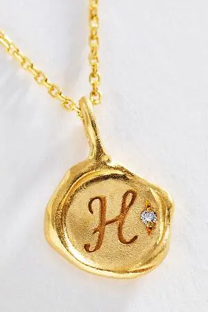 SIRCIAM Monogram Wax Stamp Necklace H