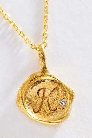 SIRCIAM Monogram Wax Stamp Necklace K