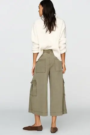 Anthropologie Cotton Modal Blend Utility Culotte Pants