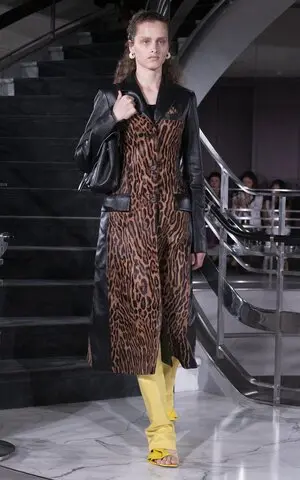Proenza Schouler Farra Printed Leather Coat