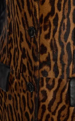 Proenza Schouler Farra Printed Leather Coat