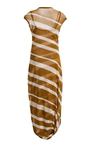 Proenza Schouler Xenia Striped Cotton-blend Midi Dress - Multi