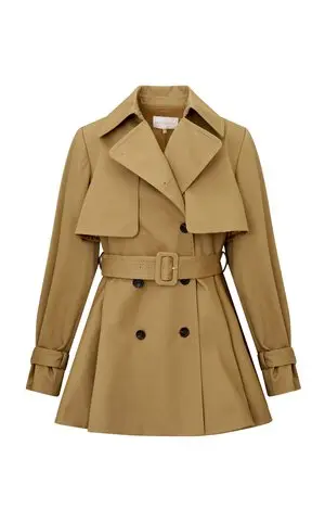 LoveShackFancy Aravynne Evermore Trench Jacket - Tan