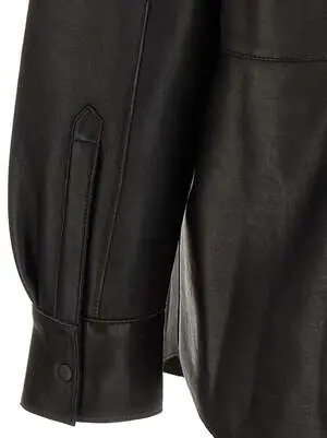 P.a.r.o.s.h Leather Shirt - Black