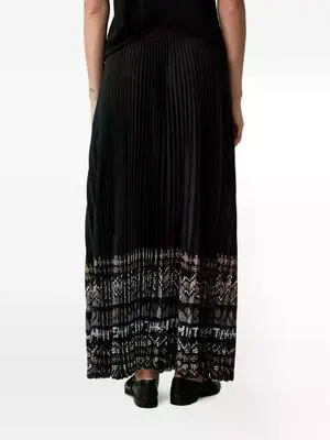 Munthe Taulla Pleated Pattern-print Skirt