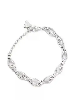 Guess Camden Crystal-embellished G-link Bracelet - Silver