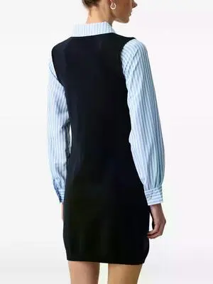 MORGAN Embellished-button Knitted Mini Dress