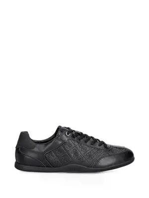 Guess Katas Quilted Logo-embossed Sneakers - Black