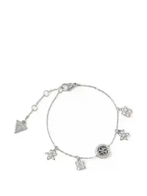 Guess Secret Garden Crystal-embellished Logo-plaque Bracelet