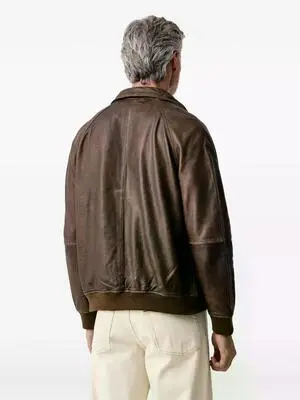 MOS MOSH Thom Zip-up Leather Jacket