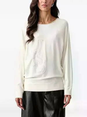 Guess Ellie Logo-embellished Sweater - Neutrals