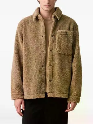 NAPAPIJRI Fleece-texture Logo-patch Jacket