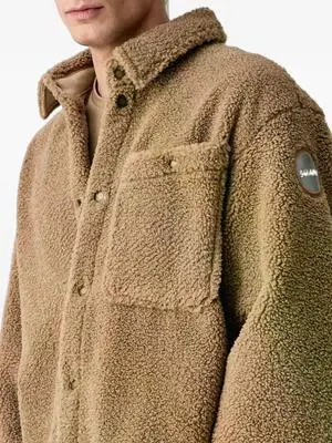 NAPAPIJRI Fleece-texture Logo-patch Jacket