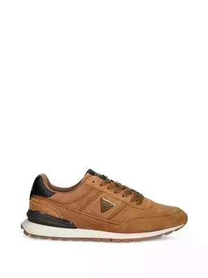 Guess Rexlor Logo-plaque Panelled Sneakers - Brown