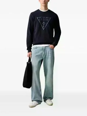 Guess Logo-patch Sweatshirt - Blue