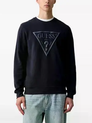 Guess Logo-patch Sweatshirt - Blue