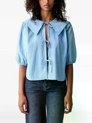 Marc O'polo Tie-fastening Sailor-collar Blouse - Blue