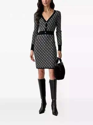 Guess Logo-pattern V-neck Mini Dress