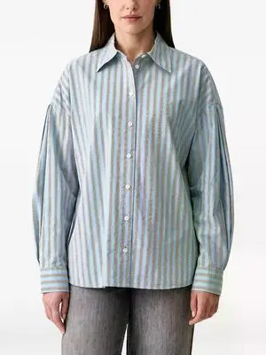 Marc O'polo Striped Pleated-sleeve Shirt