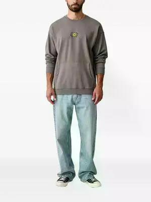Hurley Etam Sun Graphic-print Pouch-pocket Sweatshirt - Grey
