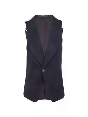 IBRIGU Haori Jacquard-weave Notched-lapels Gilet