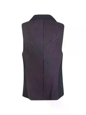 IBRIGU Haori Jacquard-weave Notched-lapels Gilet