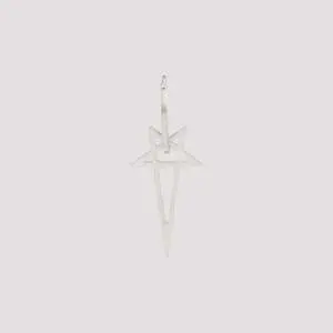 Rick Owens Pentagram Mini Brass Earrings - Metallic