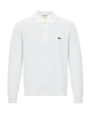 Lacoste Classic Fit Long Sleeve Piqué Polo Shirt - Flour