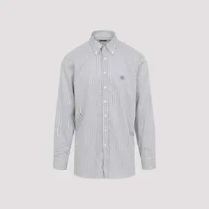 Etro Rome Logo Button-down Shirt In 100% Cotton - Black