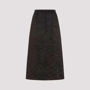 Carven Cotton Pull-on Midi Skirt - Brown