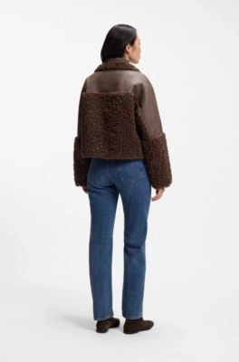 BOSS Reversible Jacket In Faux Shearling And Faux Leather