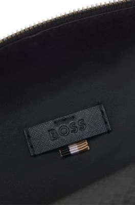 BOSS Toiletry Bag In Smooth Nappa-look Fabric