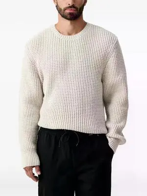 Hurley Waffle-knit Crew-neck Sweater - Neutrals