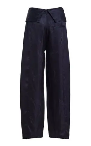 KALLMEYER Clemence Wide-leg Cummerbund Pants - Navy