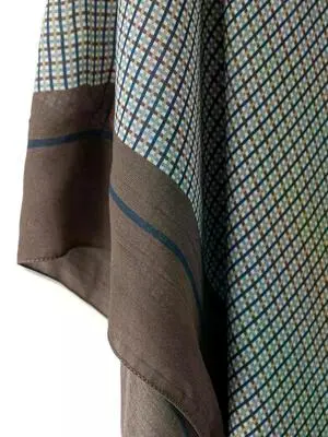Guess Checked Fringed-edge Scarf
