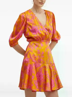 MORGAN Ralba.f Floral-print Ruffled Mini Dress - Orange