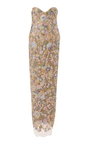 CAROLINA HERRERA Strapless Nylon Tulle Dress