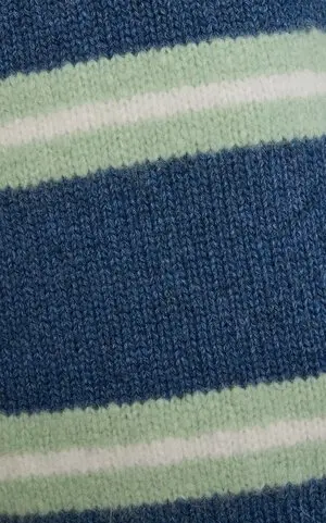 Matthew Bruch Striped Mohair Knit Cardigan