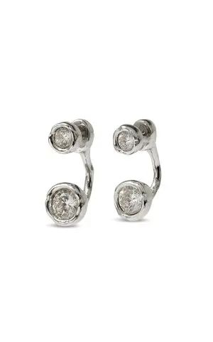 Alexis Bittar Asterales -plated Rhodium Earrings - Silver