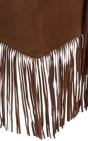 Sea Samantha Fringed Suede Triangle Scarf
