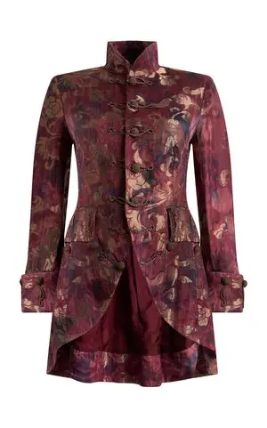 Ralph Lauren Helena Patterned Fil Coupé Jacket - Fuchsia