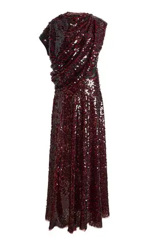 Proenza Schouler Rosella Sequined Maxi Dress - Red