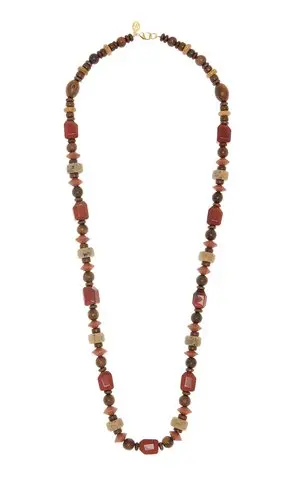 BEN-AMUN Exclusive Long Beaded Wood Necklace - Multi