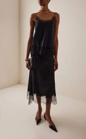 Lafayette 148 New York Lace-trimmed Silk Camisole