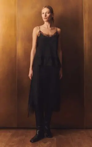 Lafayette 148 New York Lace-trimmed Silk Camisole